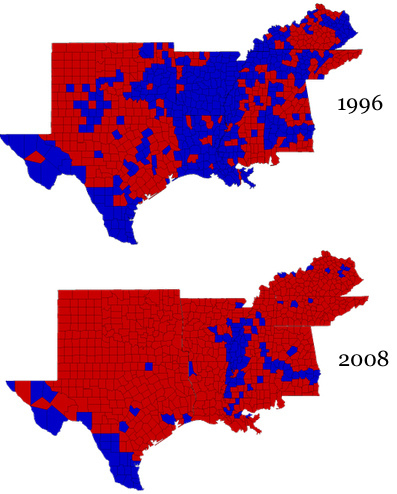 Map of the Day: Southern Democrats in Better Shape Than Northerners ...