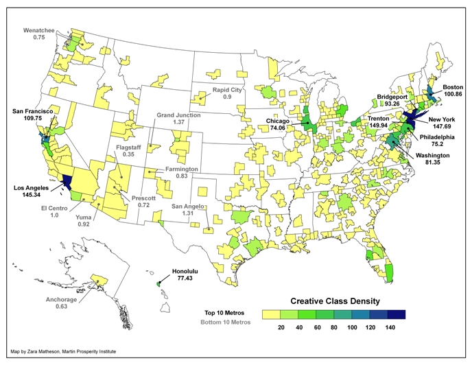 Creative Class Density - The Atlantic
