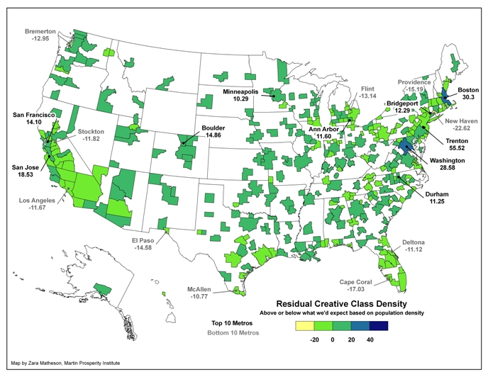 Creative Class Density - The Atlantic