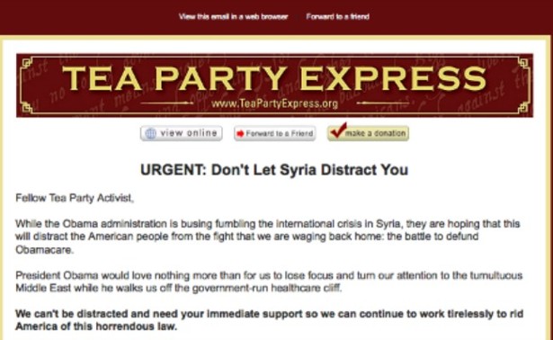Tea Party Express: Don't Let Syria Distract From the Fight Against ...