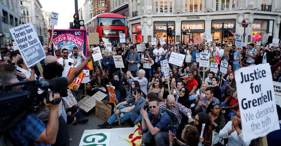 Grenfell Tower Fire Incites Angry Protests in London - The Atlantic