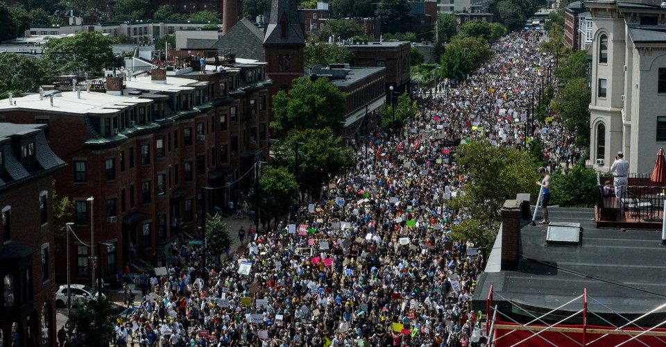 Boston Protest Unfolds in Aftermath of Charlottesville - The Atlantic
