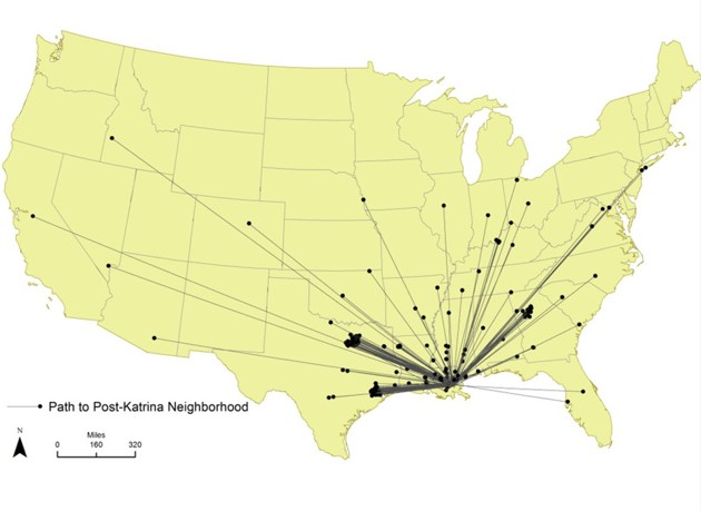 Mapping the Displacement of Katrina Survivors - The Atlantic