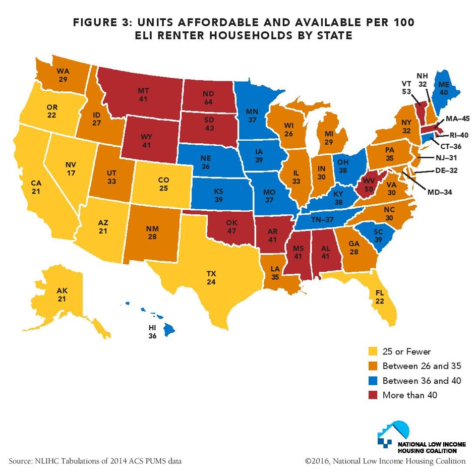 Mapping The Affordable Housing Deficit For Each State In The U S CityLab