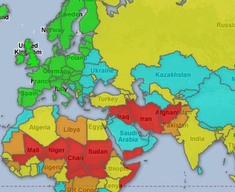 The Most Dangerous Countries for Tourists, in Maps - The Atlantic