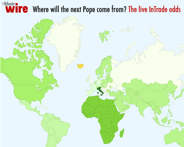A Real-Time Map of the Odds on Where the Next Pope Will Come From - The ...