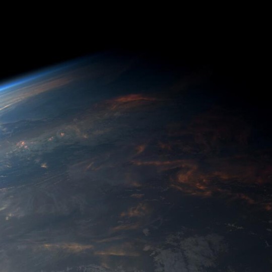 sunset from space