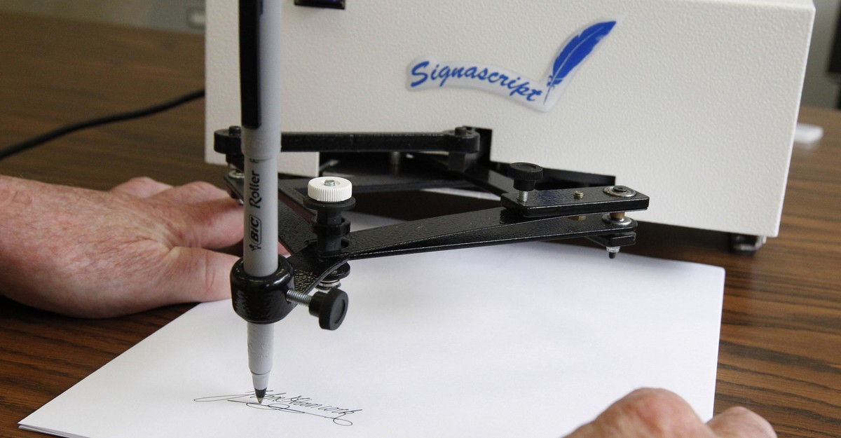 When a Robot Signs a Bill: A Brief History of the Autopen - The Atlantic