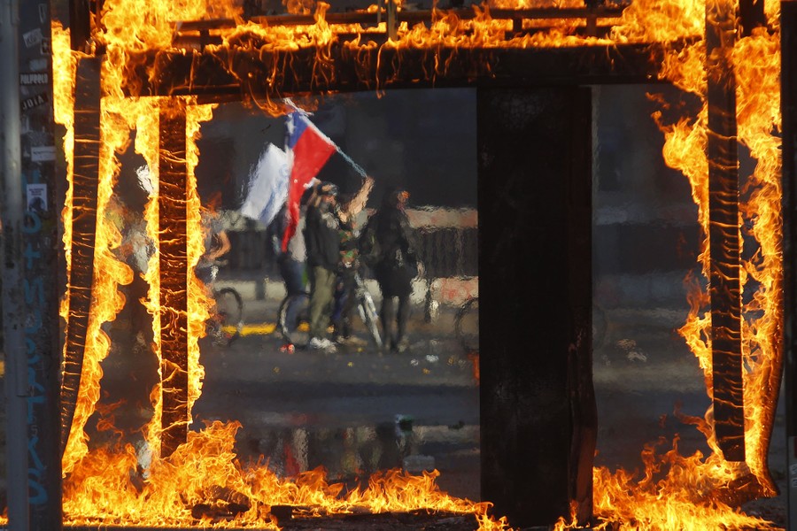 Photos: Protests Erupt Across Chile - The Atlantic