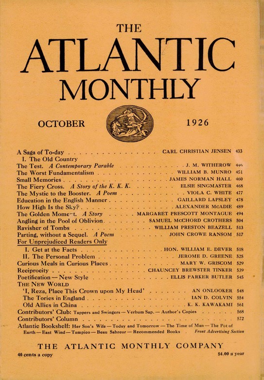 October 1926 Issue - The Atlantic