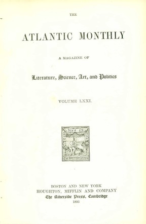 April 1893 Issue - The Atlantic