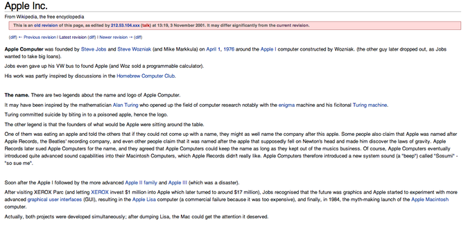 On Wikipedia's 13th Birthday, Revisit the Wikipedia Pages of 2001 - The ...