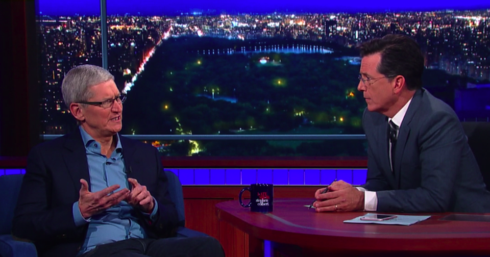 A Tim Cook Interview on 'Late Night' Reveals Stephen Colbert's Stealthy ...