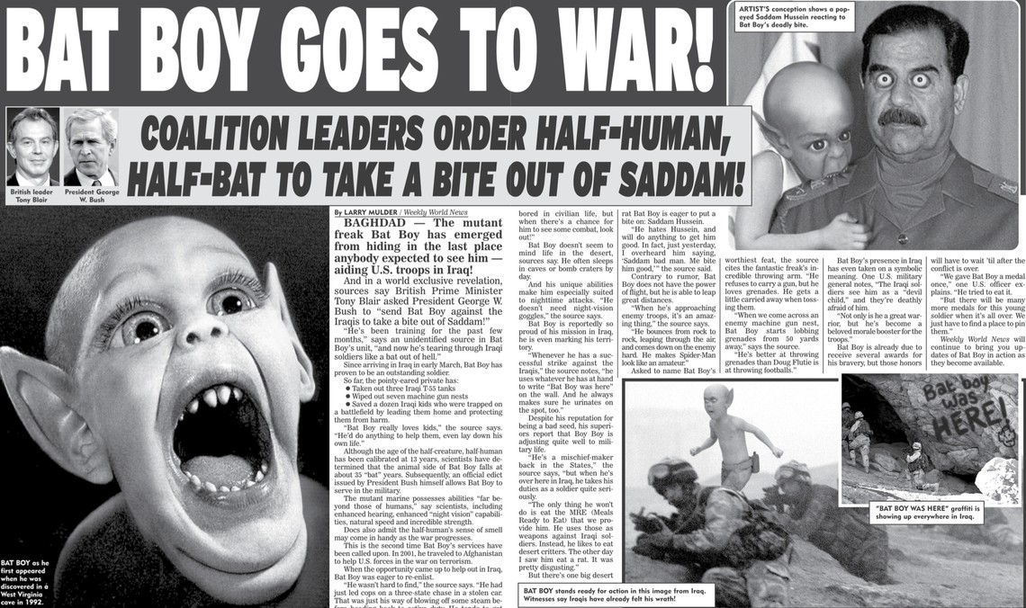 Bat Boy, Hillary Clinton's Alien Baby, and a Tabloid's Glorious Legacy ...