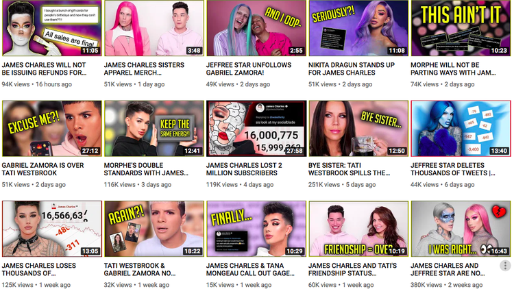 How Tea Accounts Fuel the James Charles YouTube Feud - The Atlantic