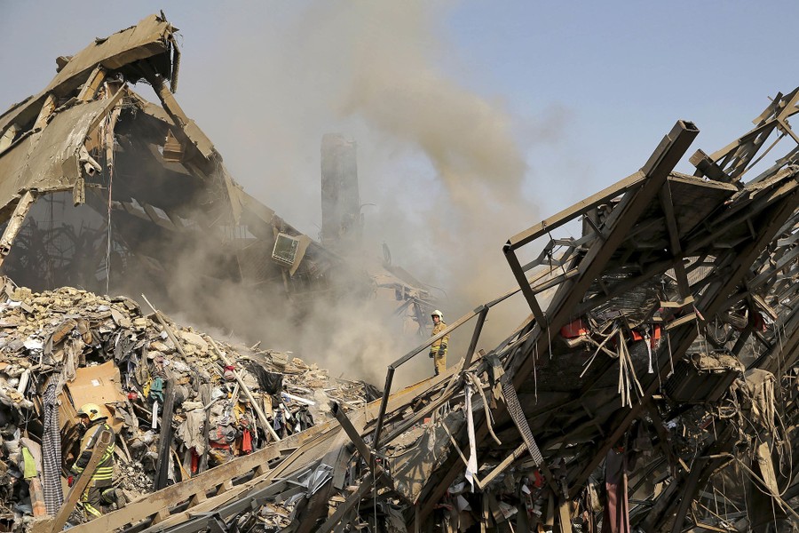 Iranian High-rise Collapses in Huge Fire, Killing Dozens - The Atlantic