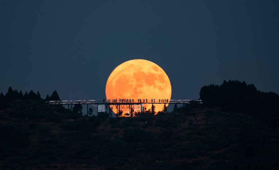 Photos: The Blue Sturgeon Supermoon - The Atlantic