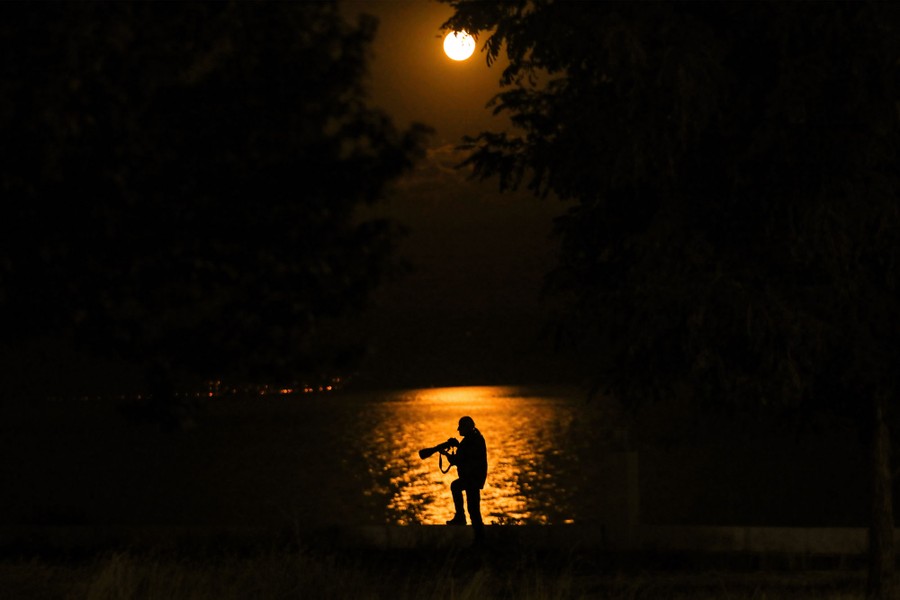 Photos: The Blue Sturgeon Supermoon - The Atlantic