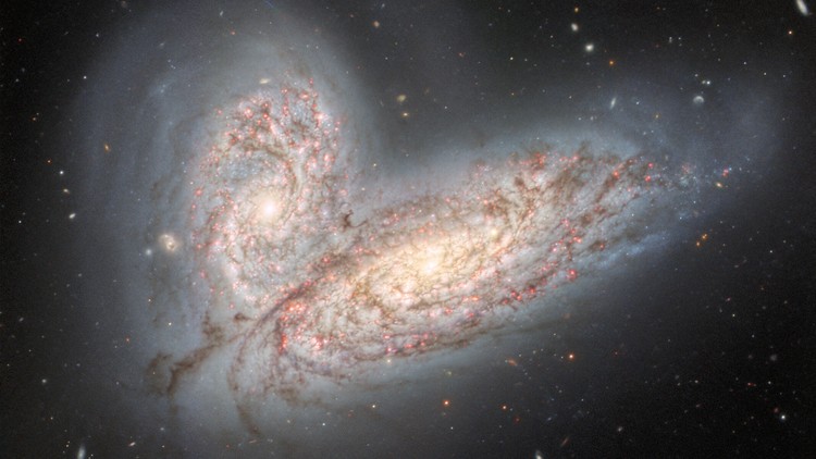 Look at What Happens When Two Galaxies Collide - The Atlantic