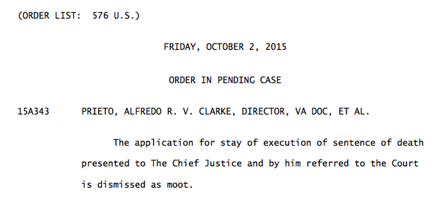 Virginia Executes Alfredo Prieto With Appeal Pending - The Atlantic