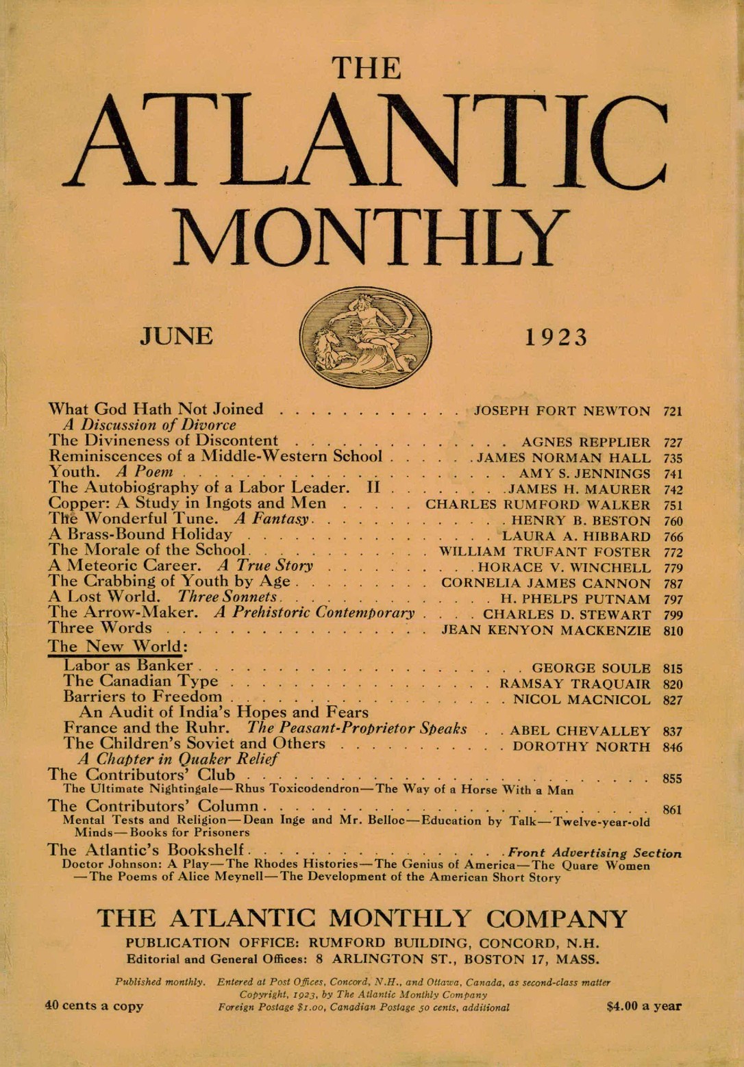 June 1923 Issue - The Atlantic