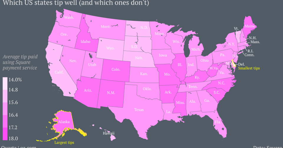Map: Where Americans Are Generous Tippers - The Atlantic