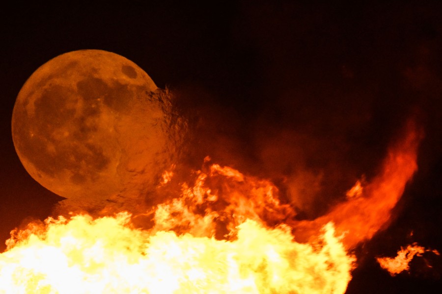 Photos: The Blue Sturgeon Supermoon - The Atlantic