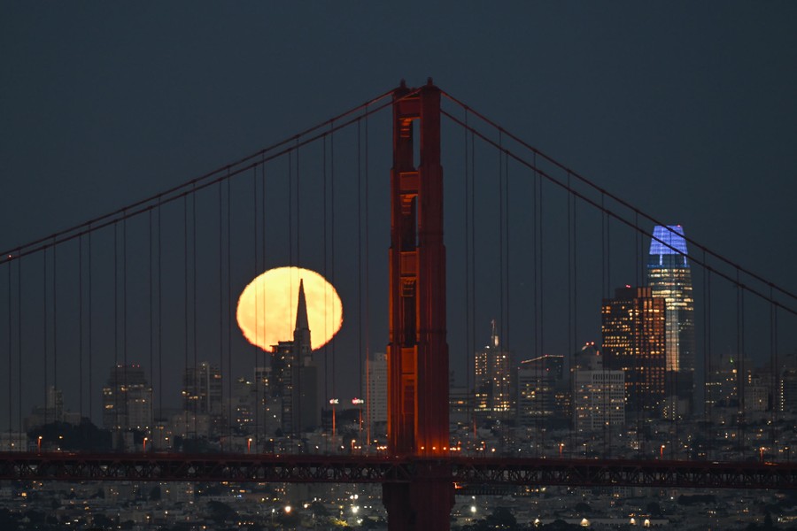 Photos: The Blue Sturgeon Supermoon - The Atlantic