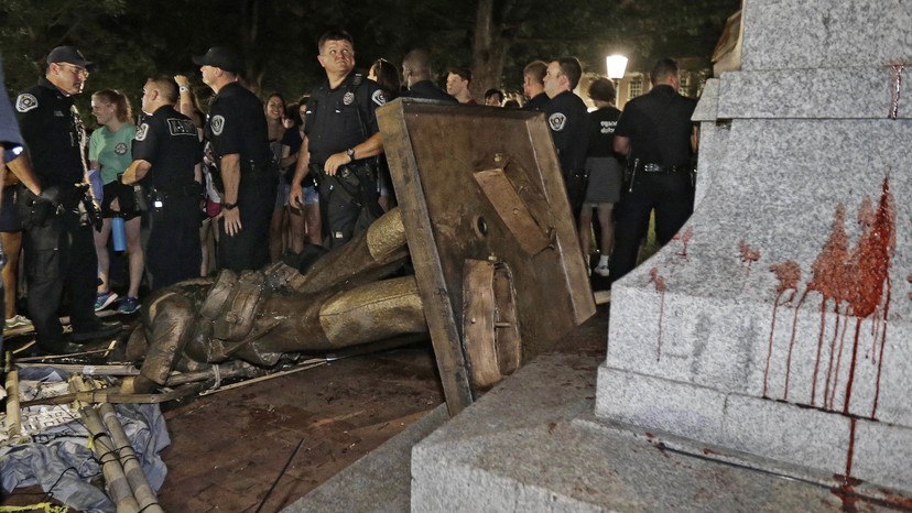 UNC's Silent Sam Confederate Monument Toppled Monday - The Atlantic