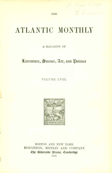 November 1886 Issue - The Atlantic