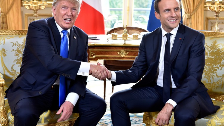 The Trump-Macron Handshake: A Play in Four Acts - The Atlantic