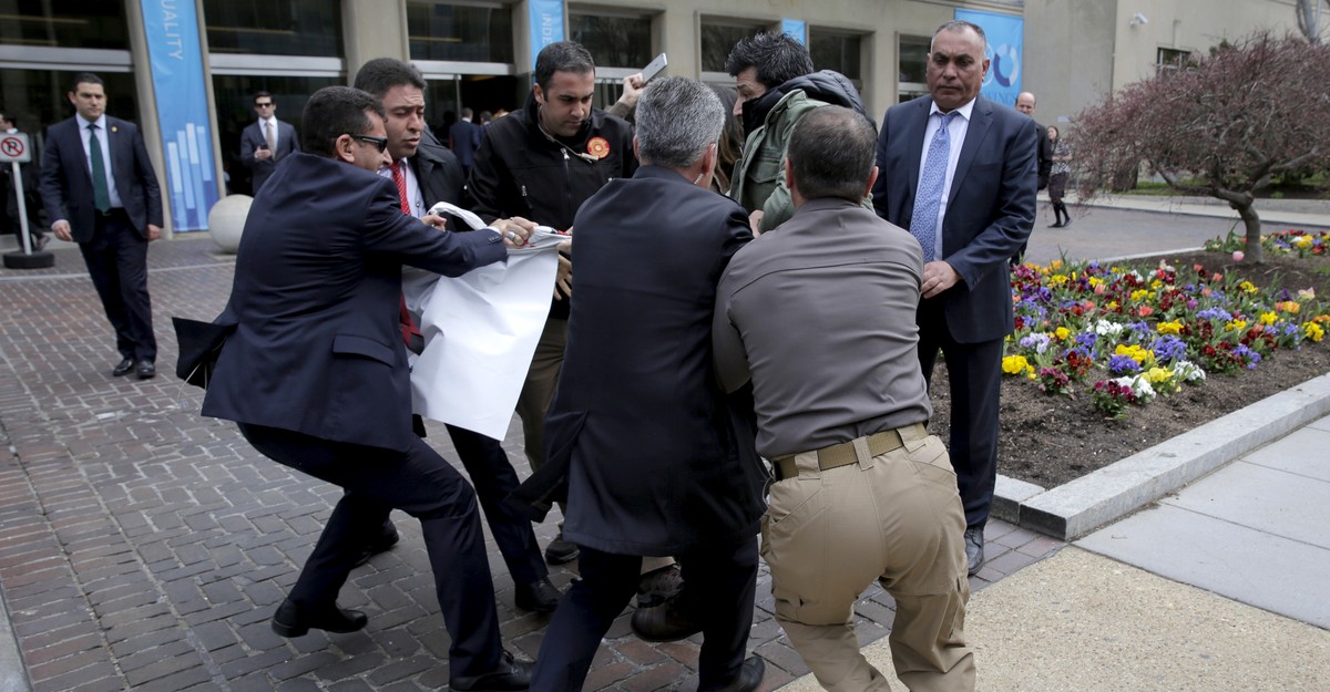 Turkish President Erdogan's Security Detail Assaults Reporters in ...
