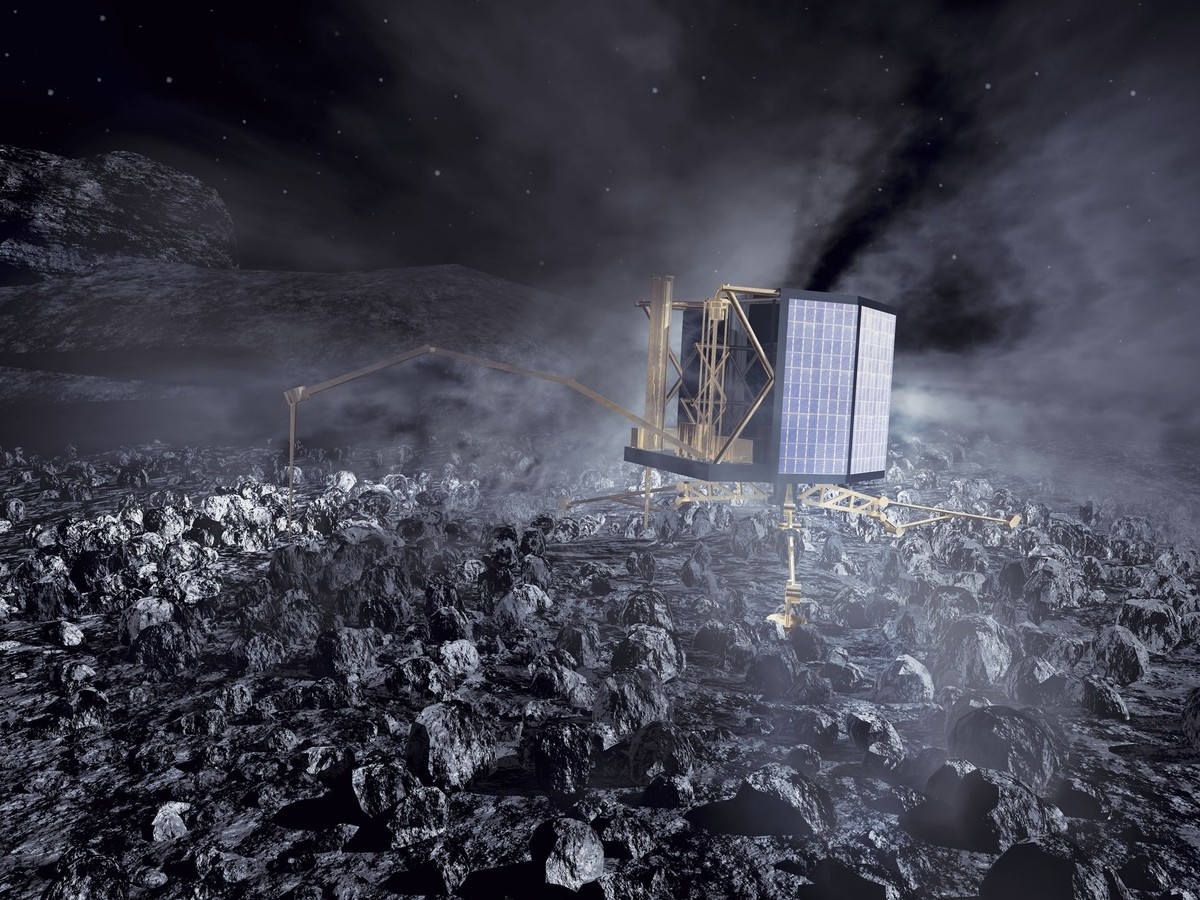 rosetta asteroid landing