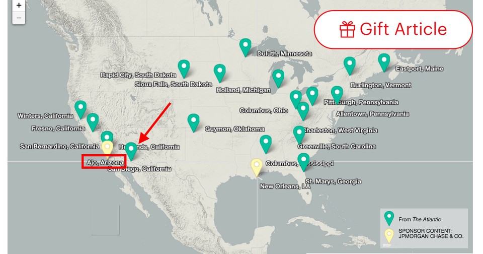 Mapa De Arizona De Ajo