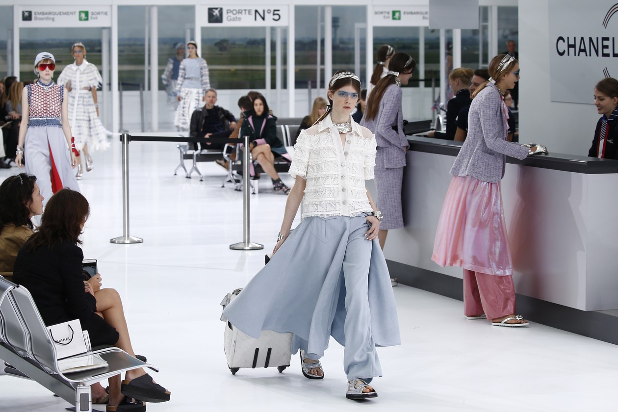 Project Runway: For Paris Fashion Week, Chanel Builds Itself an Airport ...