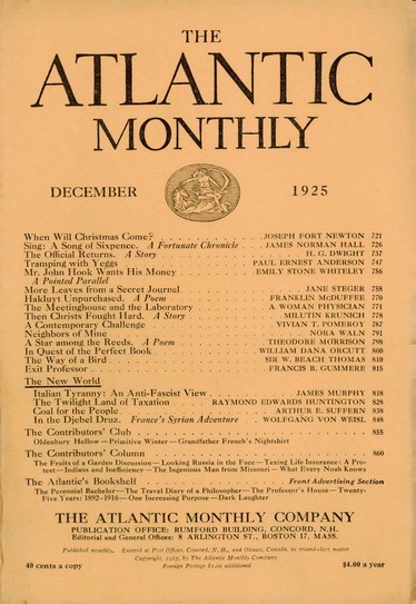 December 1925 Issue - The Atlantic