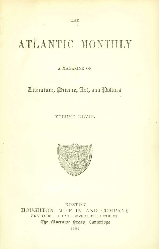 August 1881 Issue - The Atlantic