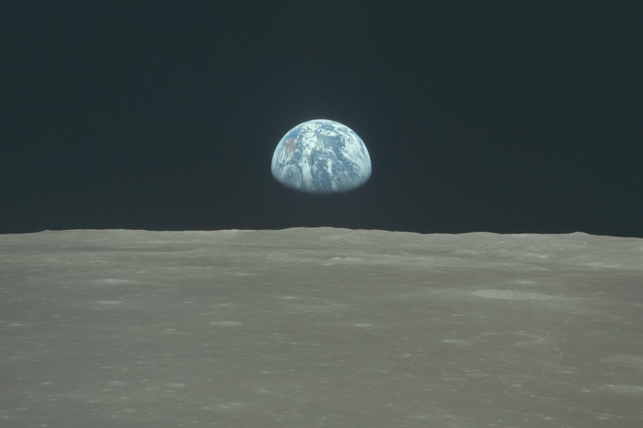 Earth From Moon Landing Site