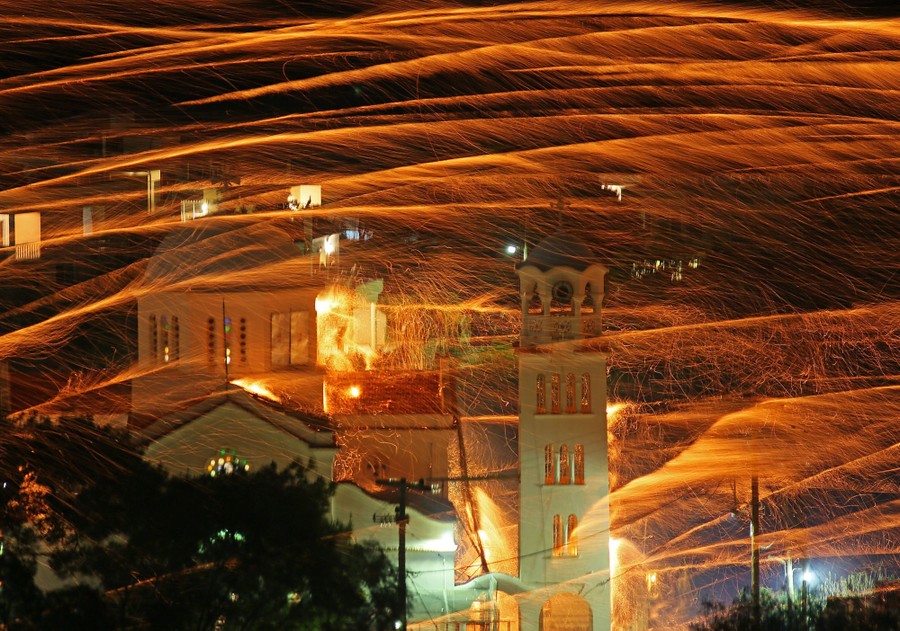 A Traditional Easter Rocket War in Greece - The Atlantic