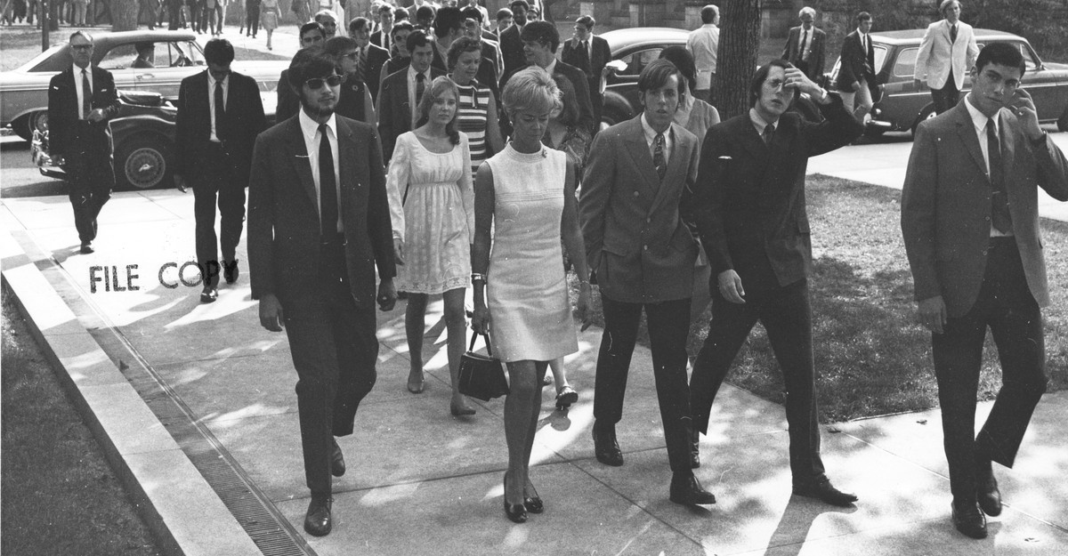 College Students Walking 1968