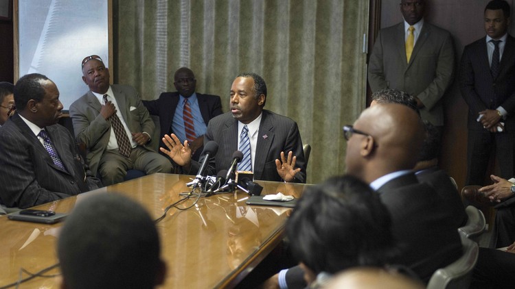 Ben Carson, in Baltimore, Faces a Tough Sell to the Black Community ...