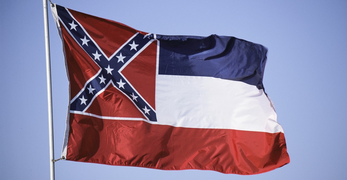First Confederate Flag Waving