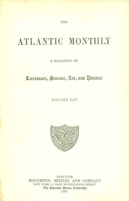 December 1884 Issue - The Atlantic