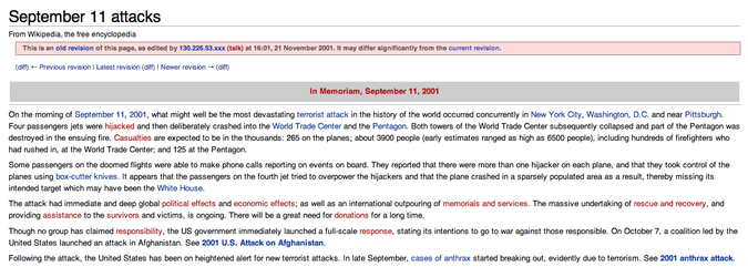 On Wikipedia's 13th Birthday, Revisit the Wikipedia Pages of 2001 - The ...