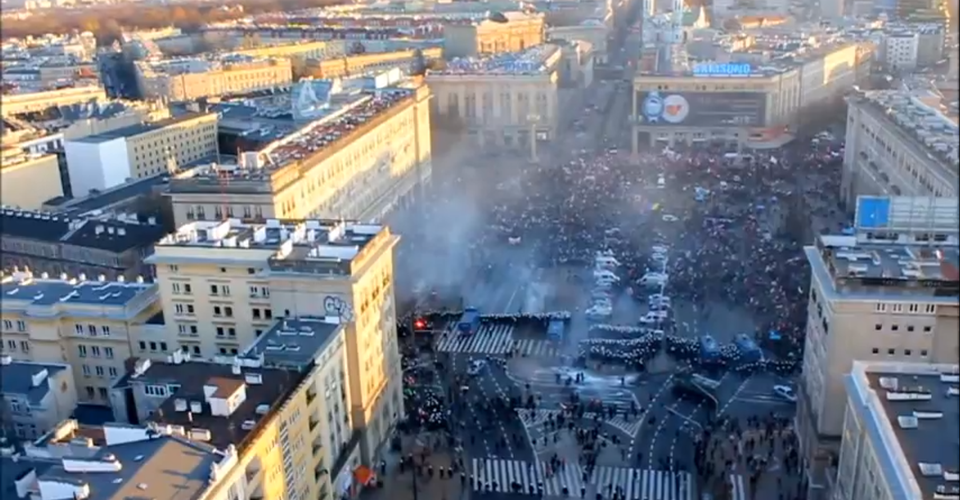 Unbelievable RoboKopter Footage of Warsaw Riots - The Atlantic