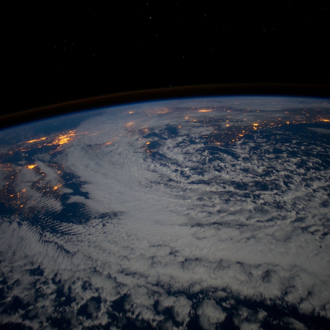 outer space looking at earth