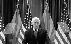 Mike Pence speaks at a rally.
