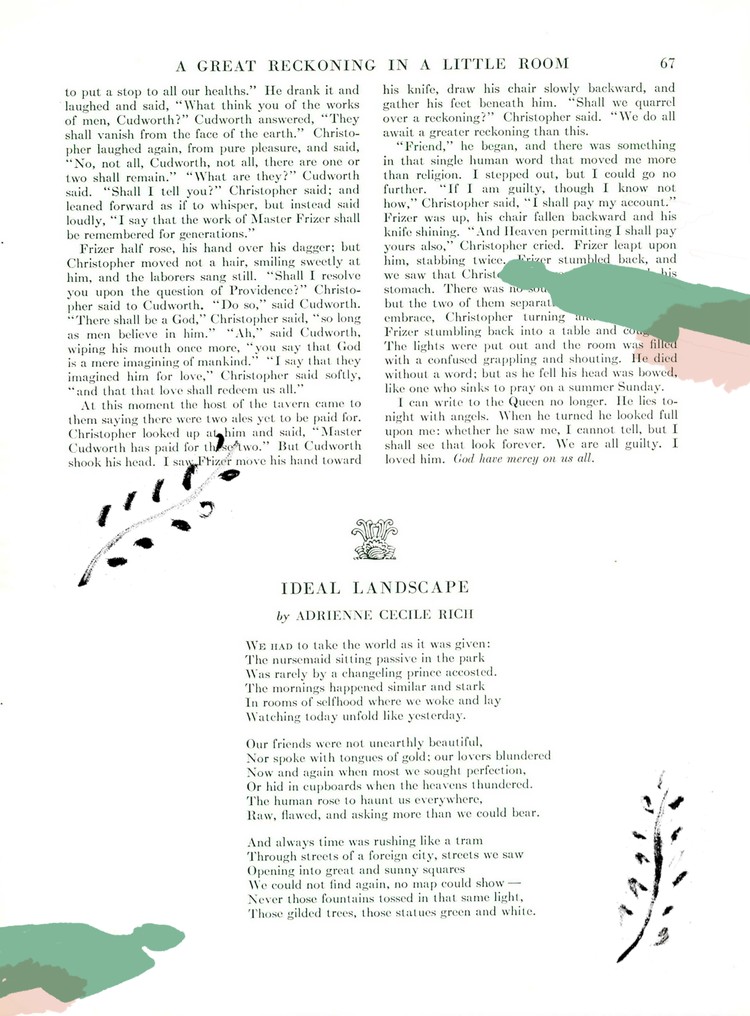 A Poem by Adrienne Rich: 'Ideal Landscape' - The Atlantic