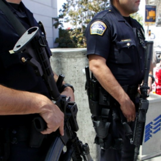 Police Officer With Rifle