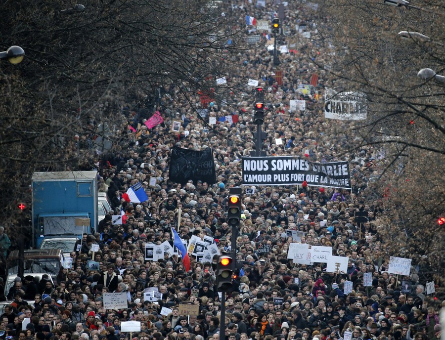 In Paris: A Massive Rally of Defiance and Sorrow - The Atlantic
